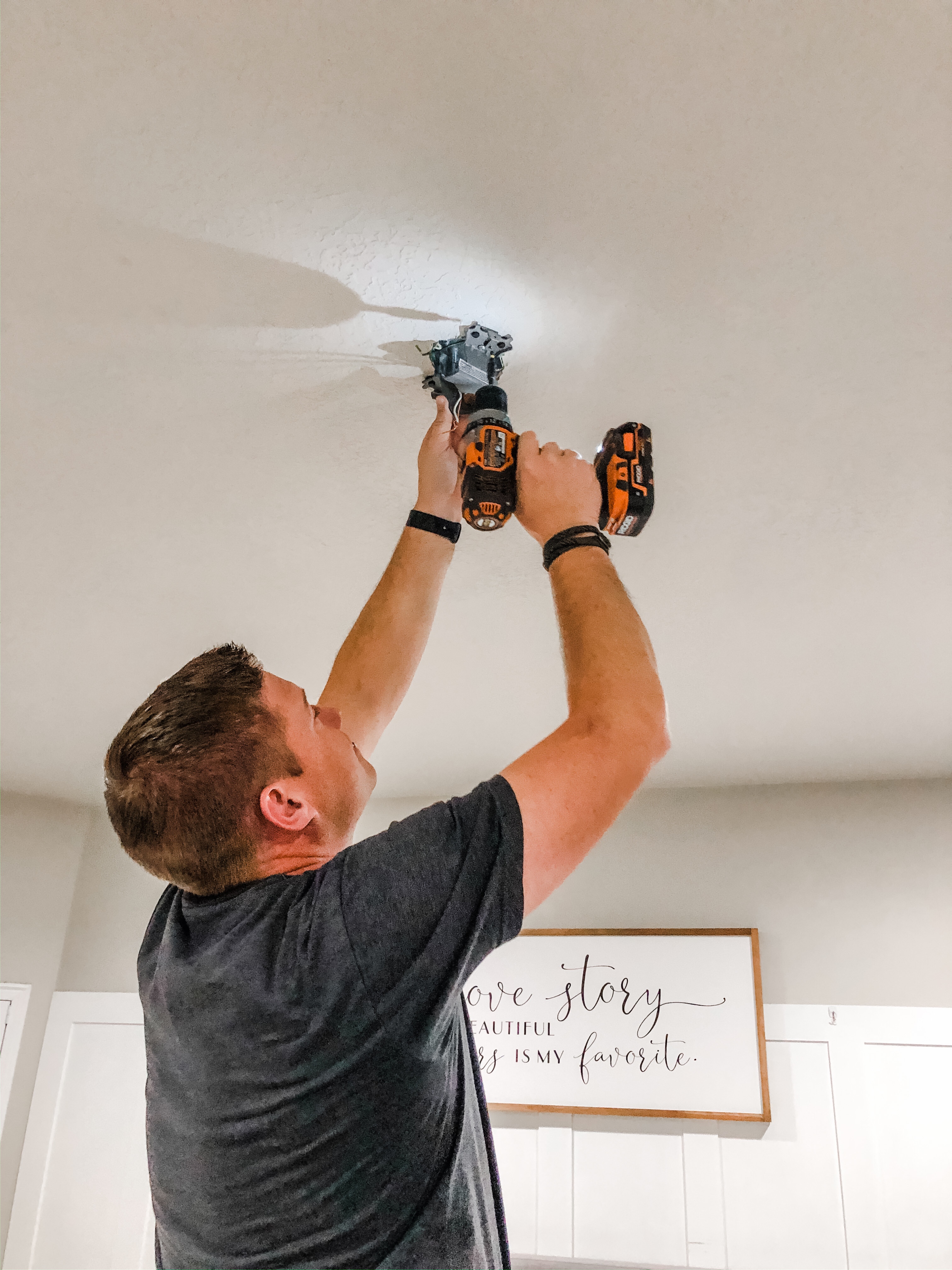 Master Bedroom Ceiling Fan Installation - CityGirl Meets FarmBoy
